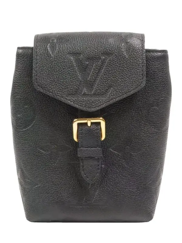 LOUIS VUITTON Monogram Empreinte Leather Backpack - Black