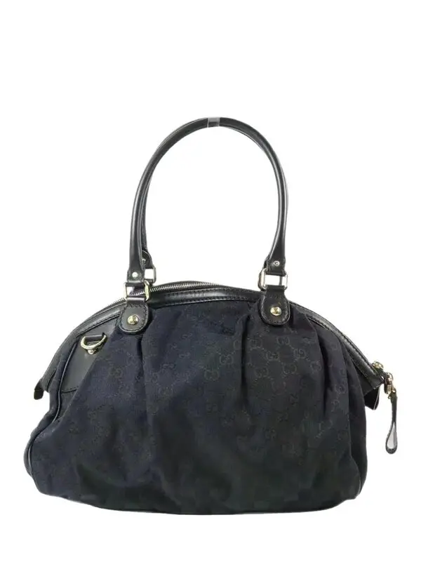 Gucci Gg Canvas Shoulder Bag - Black