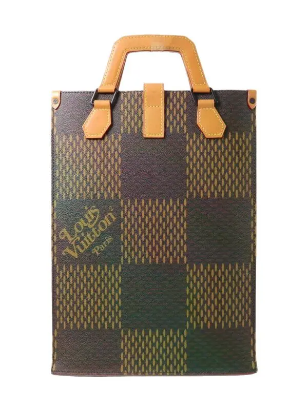LOUIS VUITTON Mini Monogram Giant Damier 2-way Tote Bag - Brown