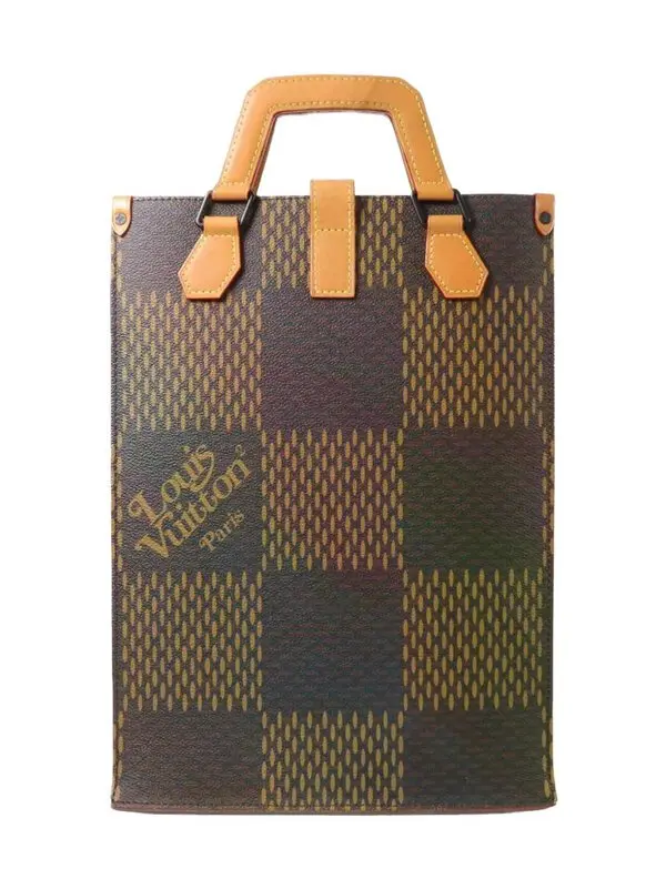 LOUIS VUITTON Mini Monogram Giant Damier 2-way Tote Bag - Brown