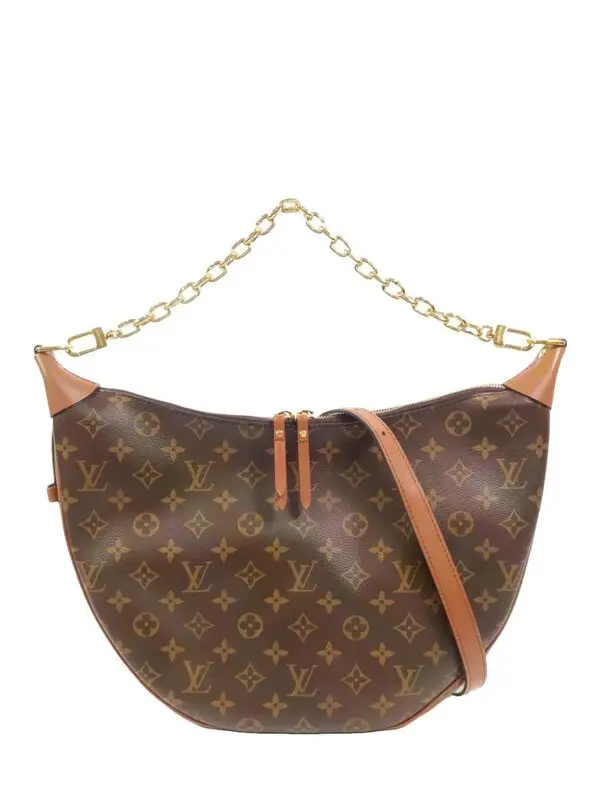LOUIS VUITTON Monogram Crescent Hobo Shoulder Bag - Brown