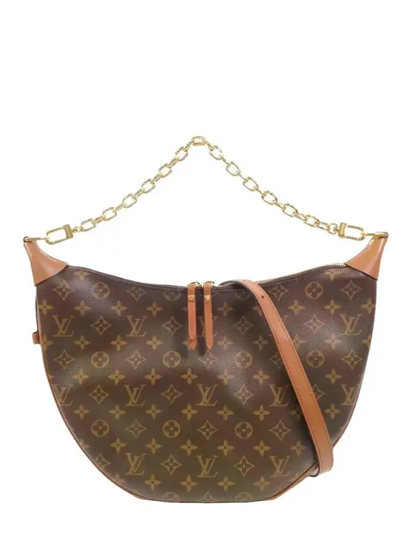 LOUIS VUITTON Monogram Crescent Hobo Shoulder Bag - Brown