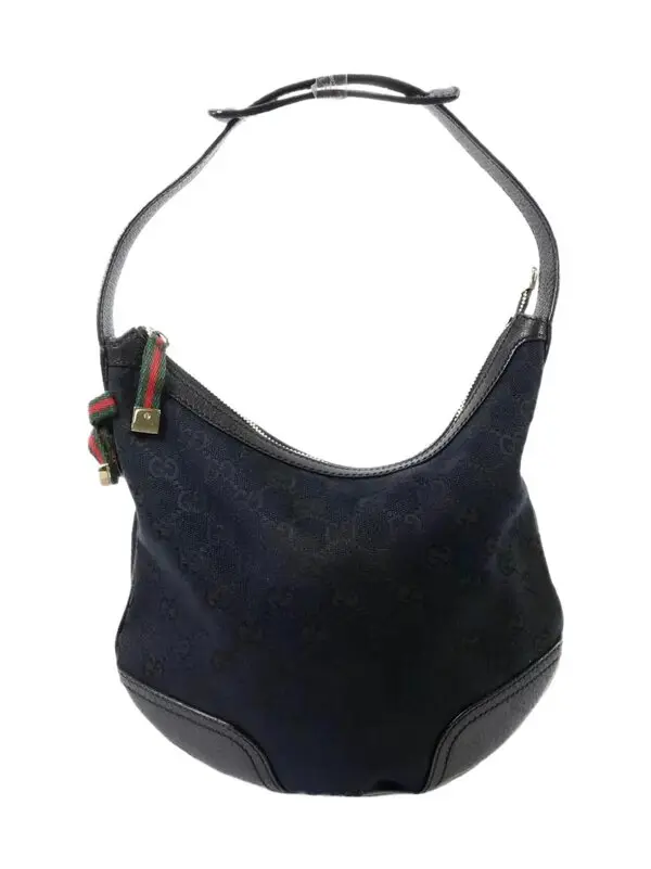 Gucci Gg Canvas Shoulder Bag - Black