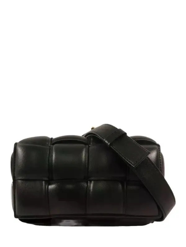 Bottega Veneta Cassette Intrecciato Padded Mini Bag - Black