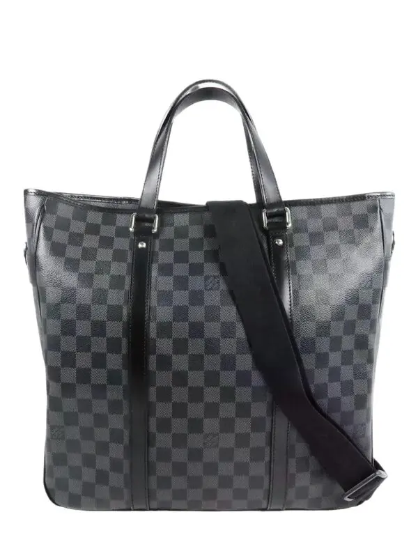 LOUIS VUITTON Damier Graphite Tadao Tote Bag - Black