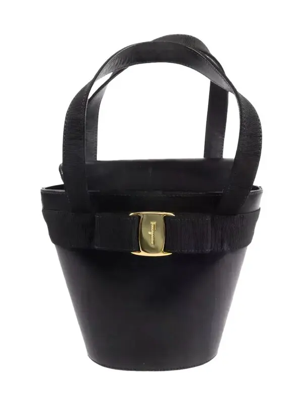 FERRAGAMO Vara Ribbon Bucket Bag - Black