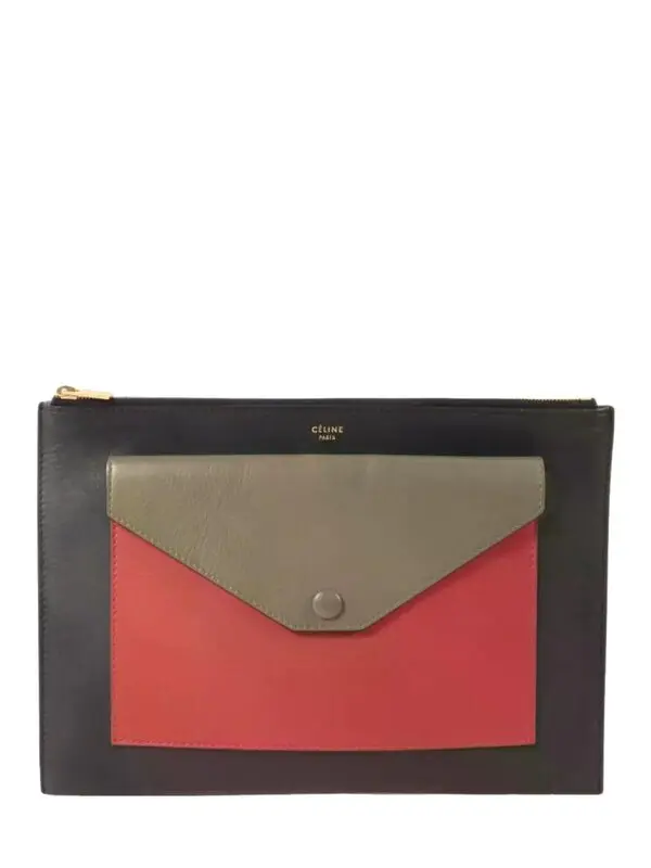 Celine Envelope Pocket Clutch Bag - Black