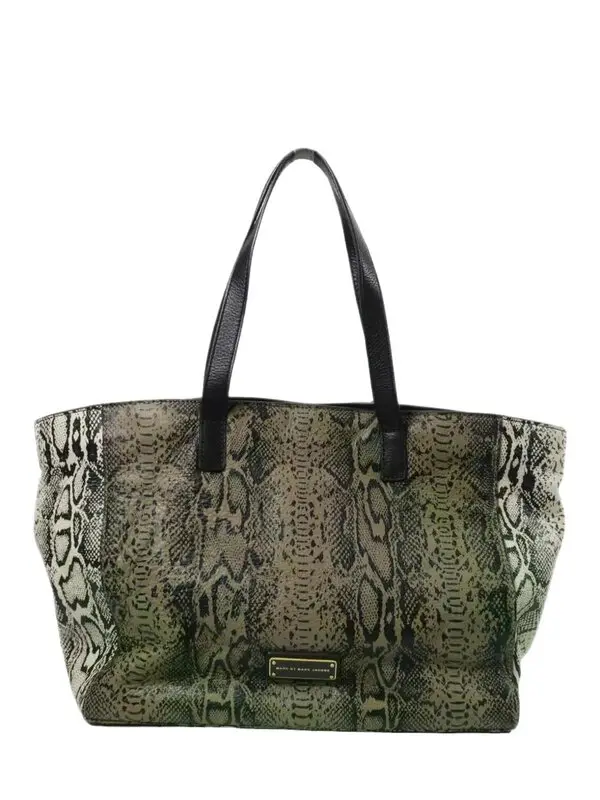 Marc Jacobs Snake-print Leather Tote Bag - Brown