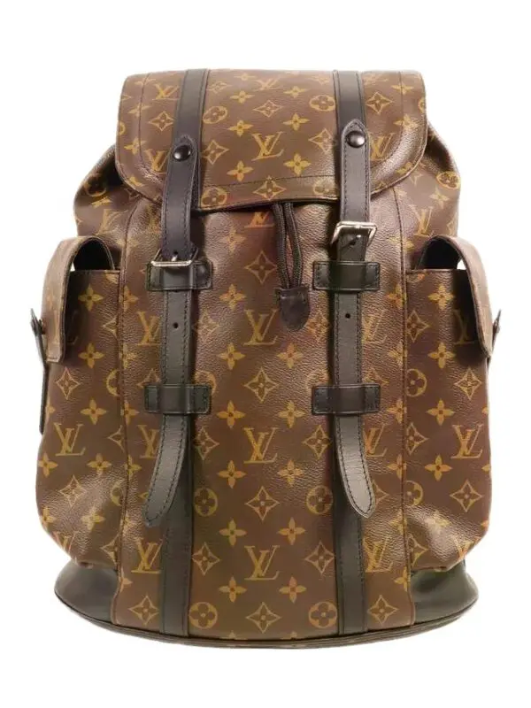 LOUIS VUITTON Christopher Monogram Macassar Backpack - Brown