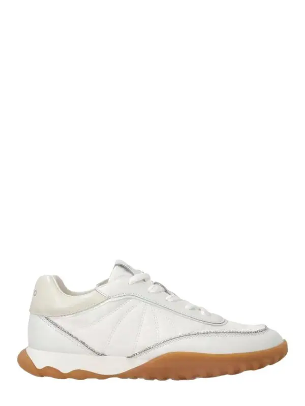 Pinko Crystal-embellished Leather Sneakers - White