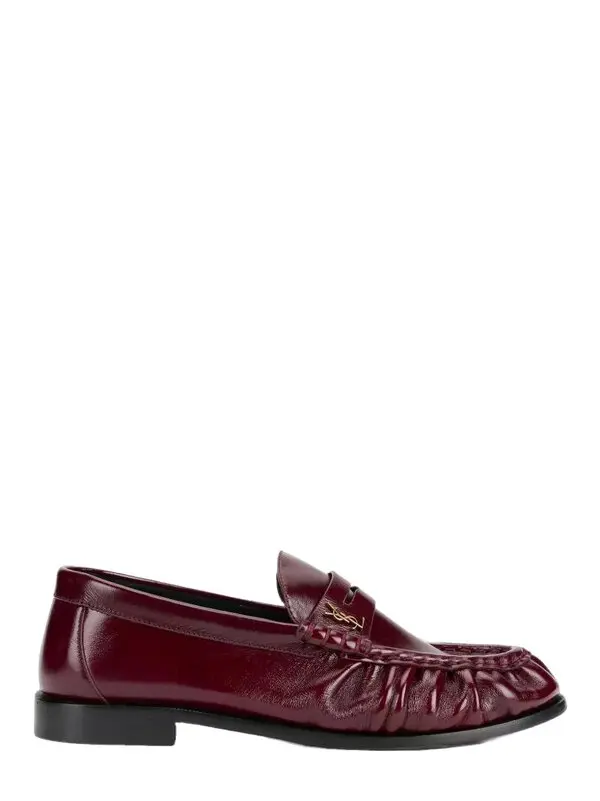 Saint Laurent Le Loafer Supple Leather Shoes - Red