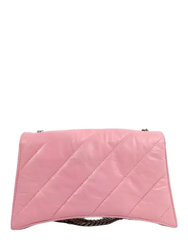 Balenciaga Crush Quilted Shoulder Bag - Pink