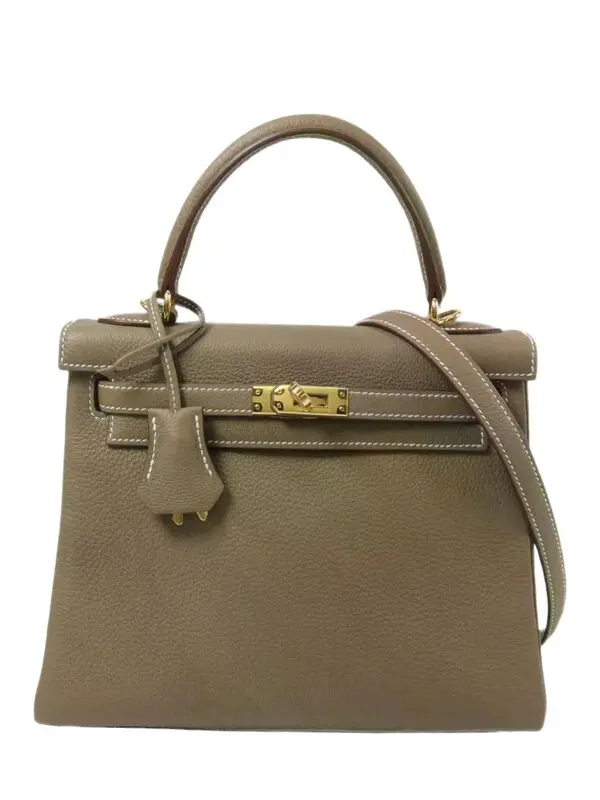 Hermès Togo Leather Shoulder Bag With Twist-lock Fastening - Brown