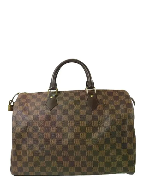 LOUIS VUITTON Damier Speedy 35 Luggage Bag - Brown