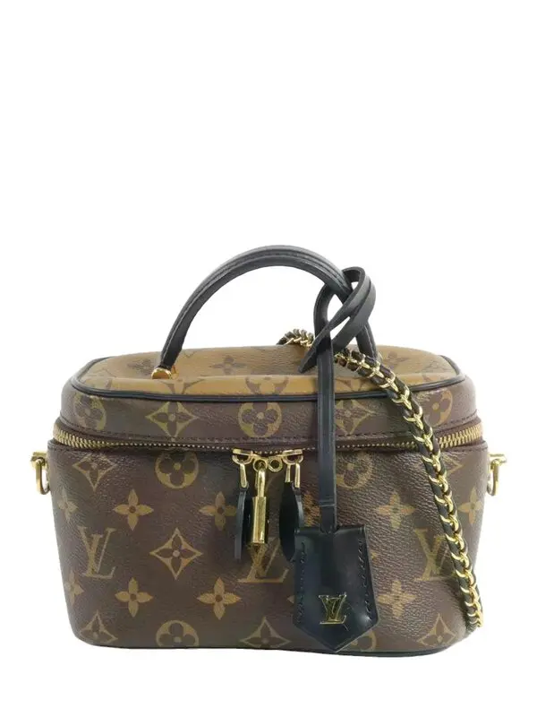 LOUIS VUITTON Monogram Reverse Canvas Vanity Tote Bag - Brown