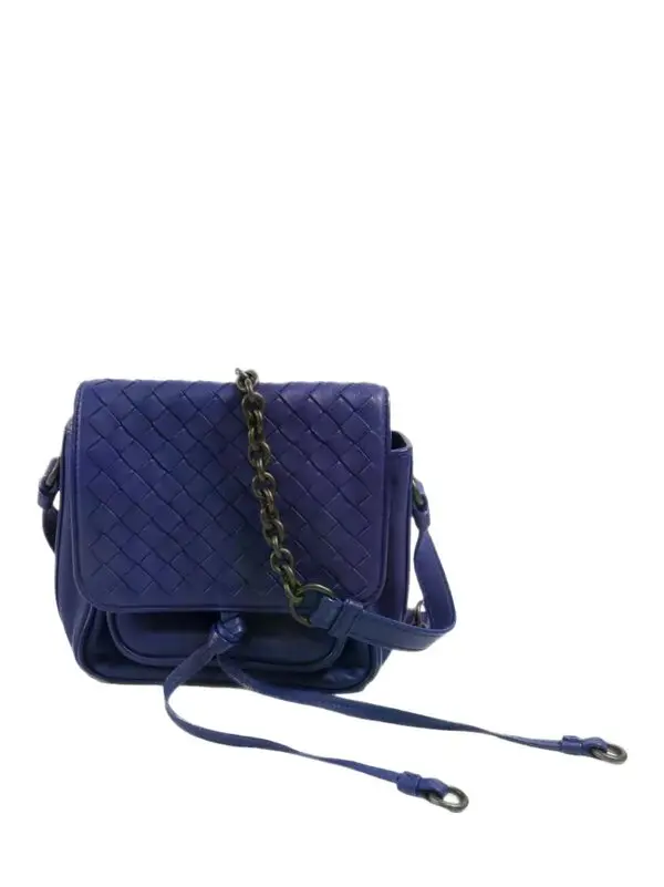 Bottega Veneta Mini Intrecciato Crossbody Bag - Blue