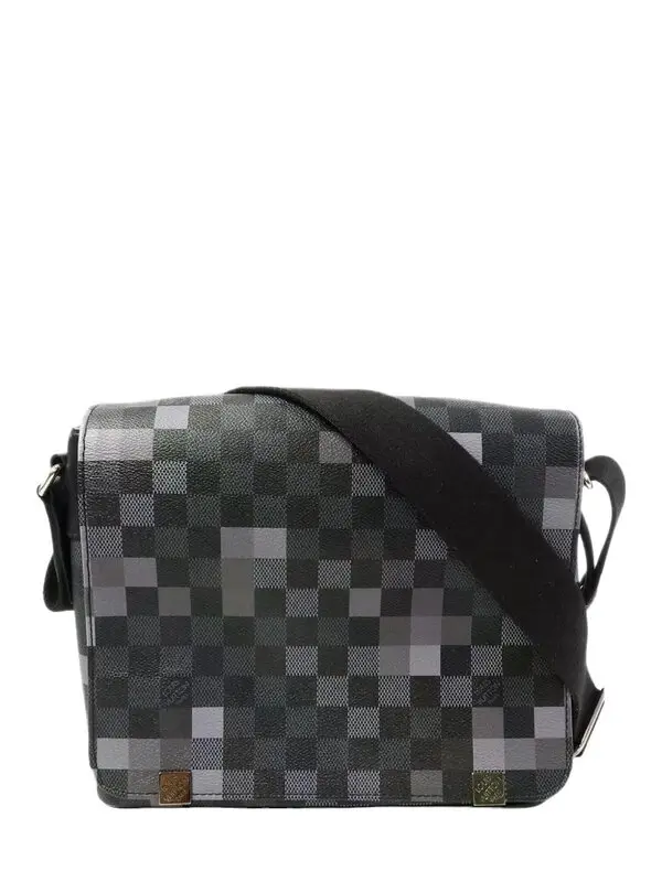LOUIS VUITTON Damier Graphite Pixel District Messenger Bag - Black