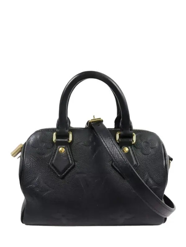 LOUIS VUITTON Monogram Empreinte Speedy Bandouliere Tote Bag - Black