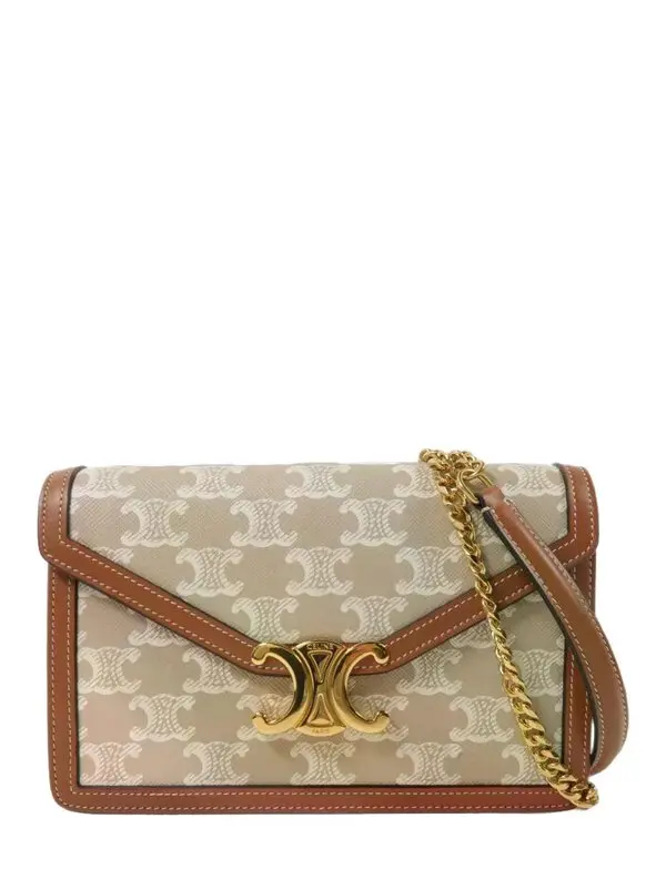 Celine Margo Triomphe Shoulder Bag - Brown