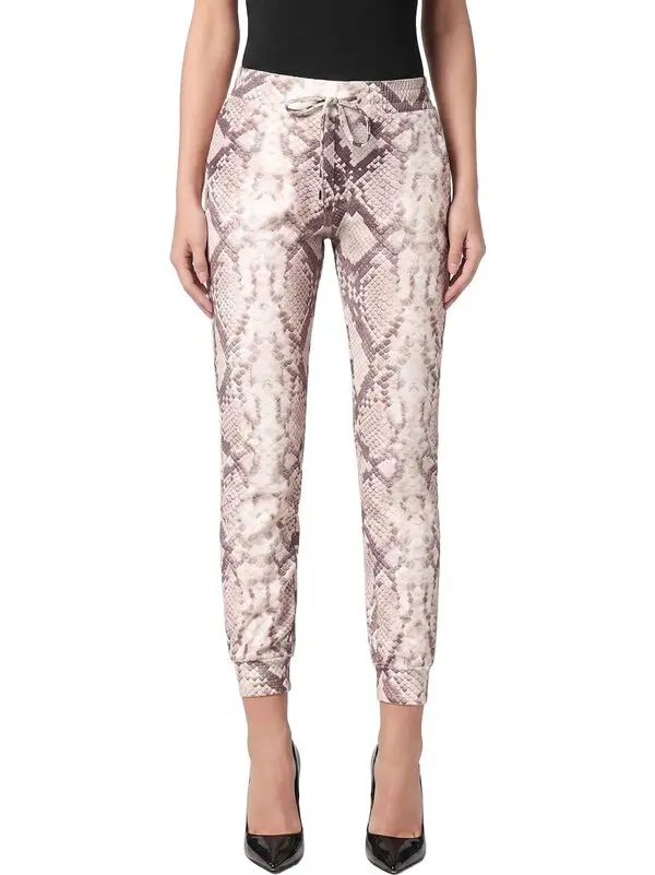Philipp Plein Snake Print Skinny Jersey Joggers - Beige