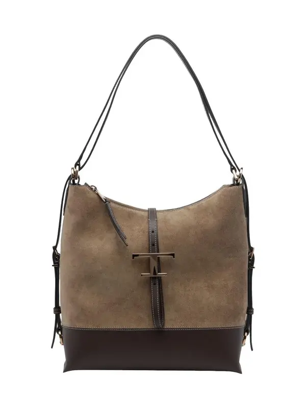 TOD'S Leather And Suede Backpack - Beige