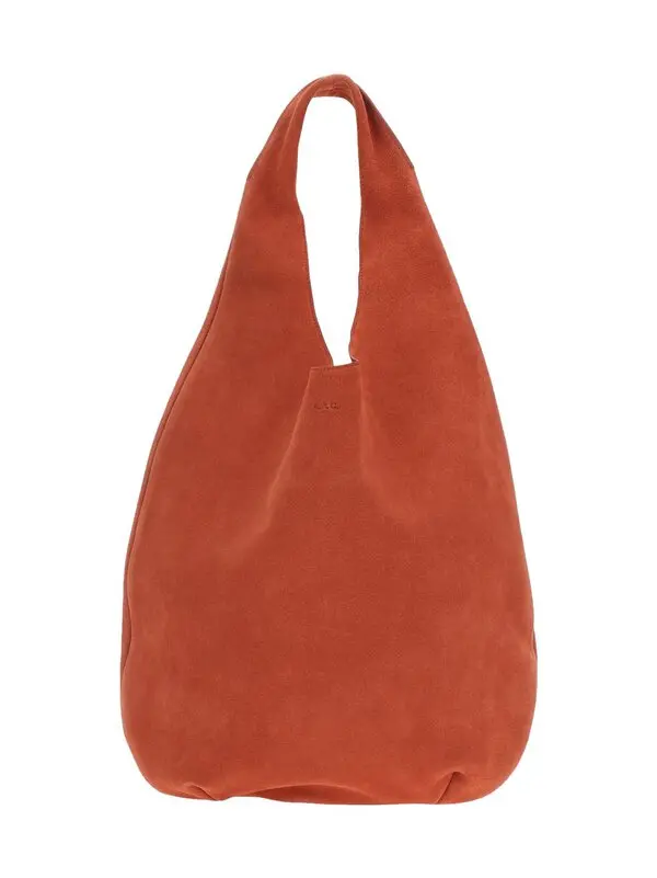 A.p.c. Le Neige Suede Leather Shoulder Bag - Orange