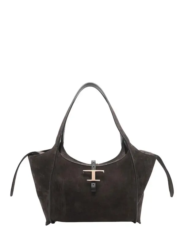 TOD'S Suede Shoulder Bag - Brown