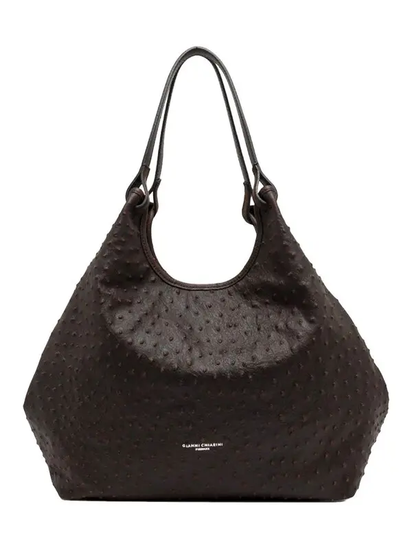 GIANNI CHIARINI Textured Leather Tote - Coffee