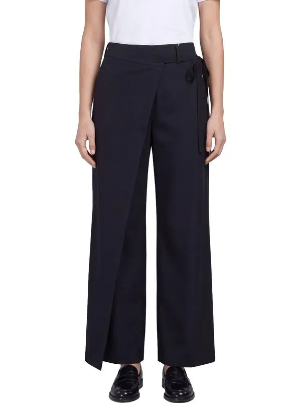 MAISON MARGIELA Wide Leg Wrap Trousers - Black