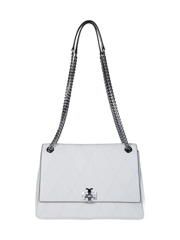 Tory Burch Charlie Matelassé Leather Shoulder Bag - Cream