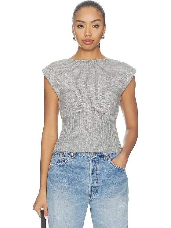 ALL THE WAYS Medora Knit Top - Heather Grey