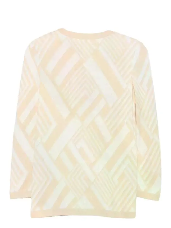 Valentino Garavani 1980s Geometric Knit Sweater - Neutrals