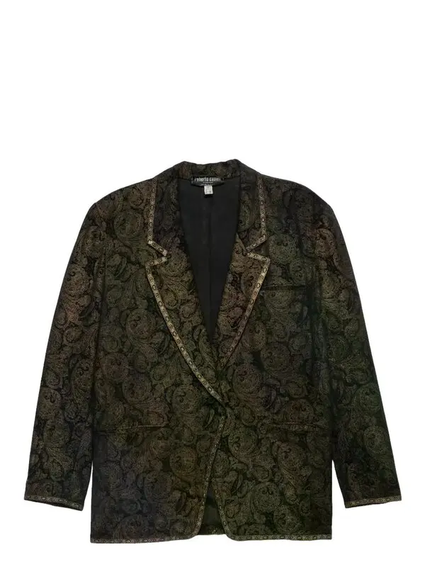 Roberto Cavalli 1970 Paisley-print Blazer - Black