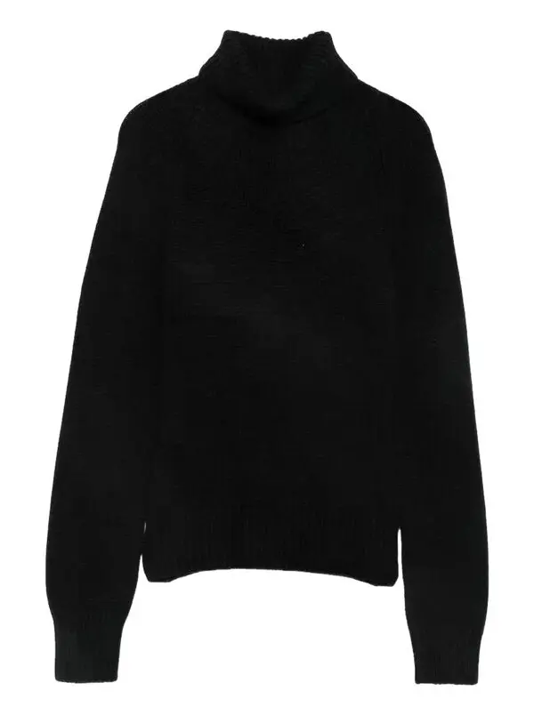 Prada Wool Roll-neck Raglan-sleeve Sweater - Black
