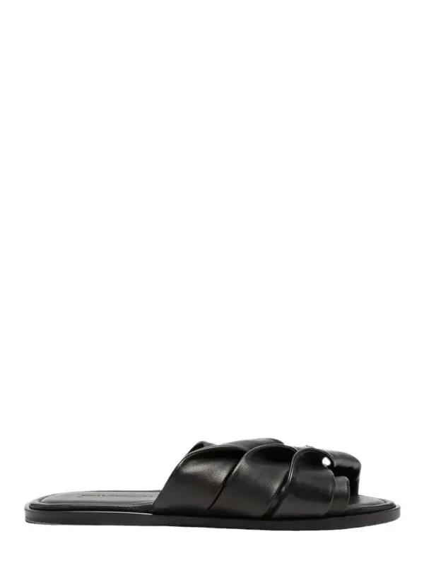 JW Anderson Padded Crossover Sandals - Black