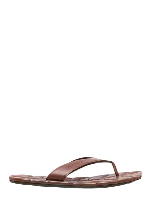 JW Anderson Quilted Leather Slides - Brown