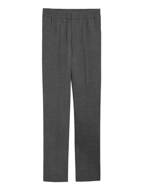 AMI Paris Elasticated-waist Wool Trousers - Grey