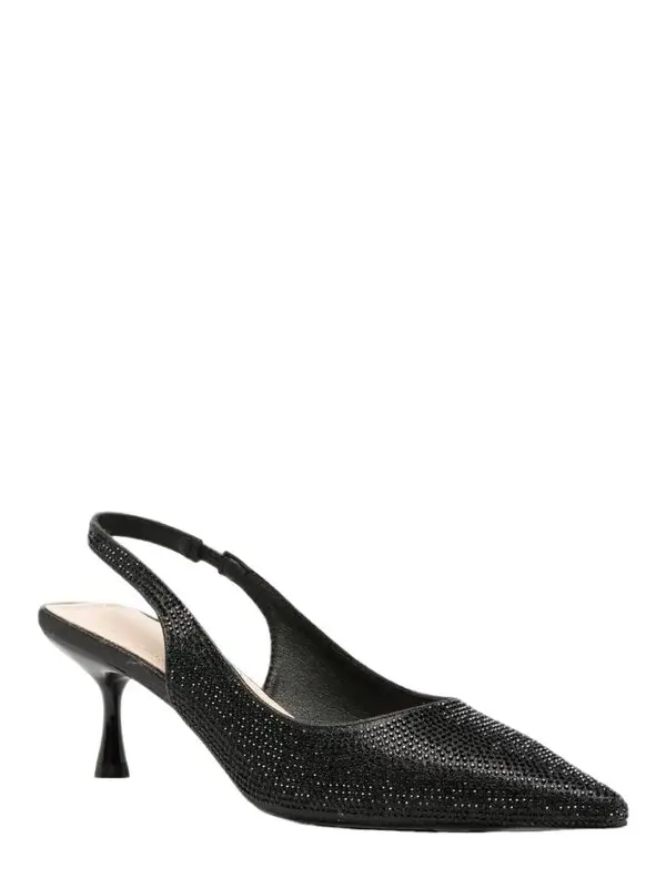TWENTY FOURHAITCH Phuket Crystal-embellished Slingback Pumps - Black