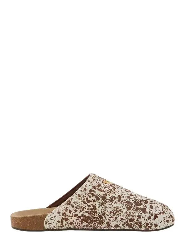 Adidas Adimule Splatter-print Mules - Neutrals