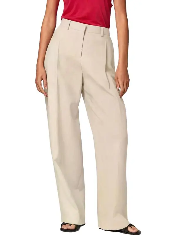 Paul Smith Pleated Trousers With Pressed Crease - Neutrals