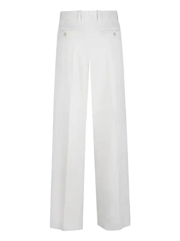 Givenchy Double Pleat Wool And Mohair Trousers - White