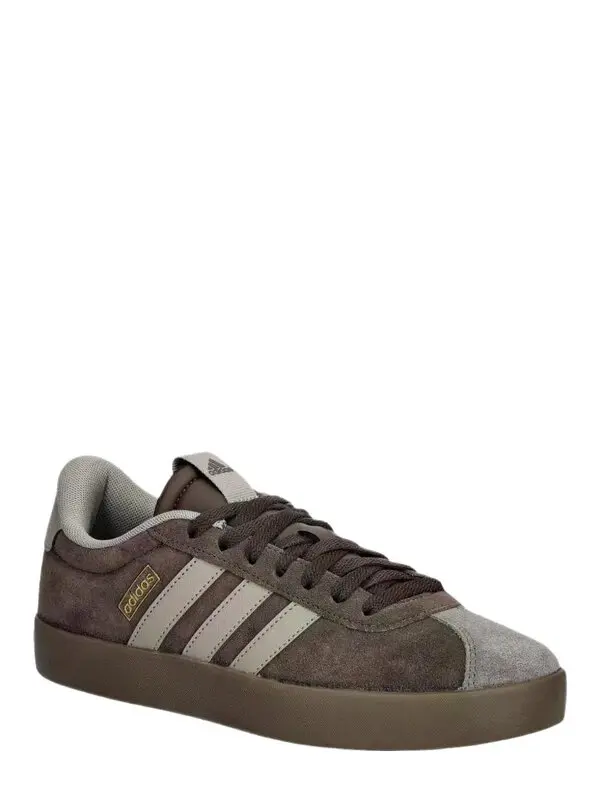Adidas Vl Court 3.0 Suede Paneled Sneakers - Brown