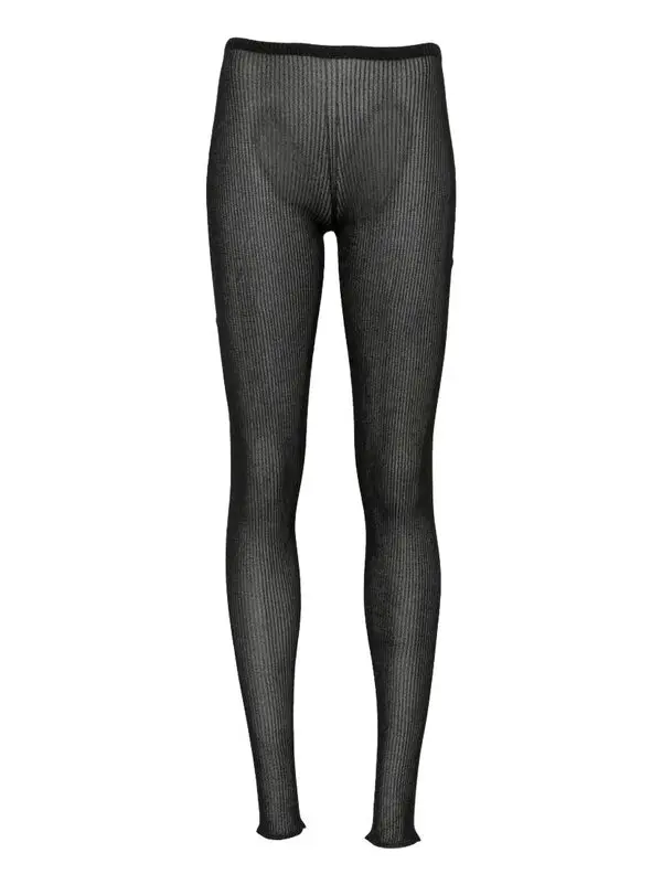 DONDUP Glitter-effect Ribbed Leggings - Black