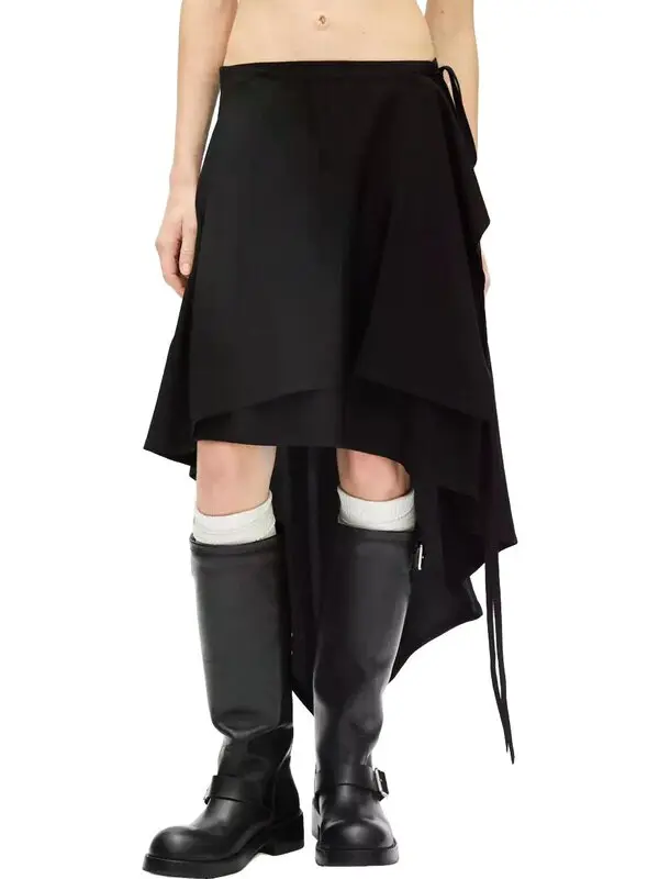 ANN DEMEULEMEESTER Asymmetric Layered Skirt - Black