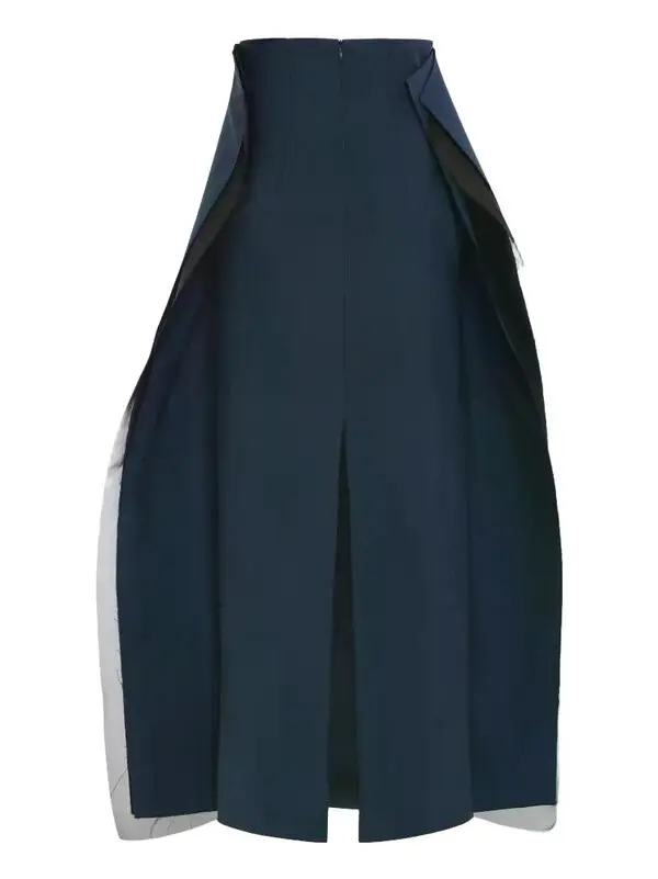 A.W.A.K.E. Mode High-waisted Panelled Maxi Skirt - Blue