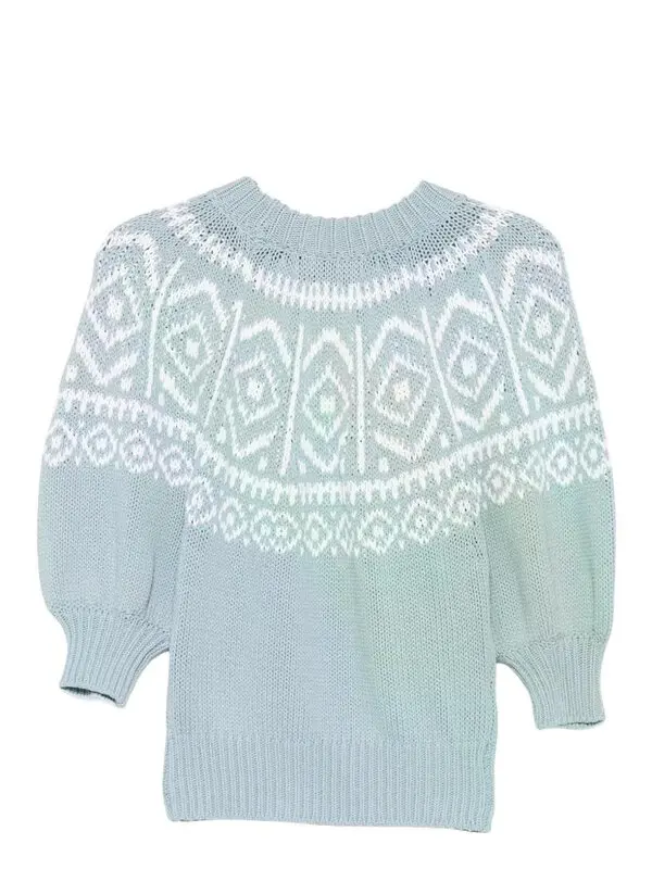 Altuzarra Howard" Fair Isle Knit Sweater - Blue