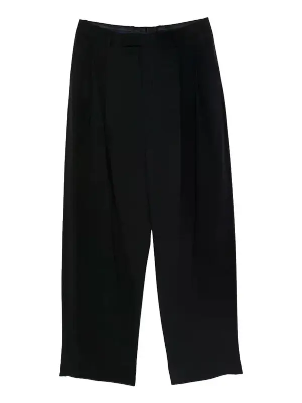 Giorgio Armani Pleated Wide-leg Trousers - Blue