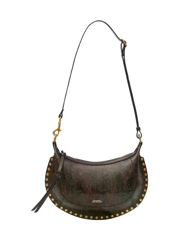 Isabel Marant Étoile Oskan Moon Python-effect Leather Shoulder Bag - Brown