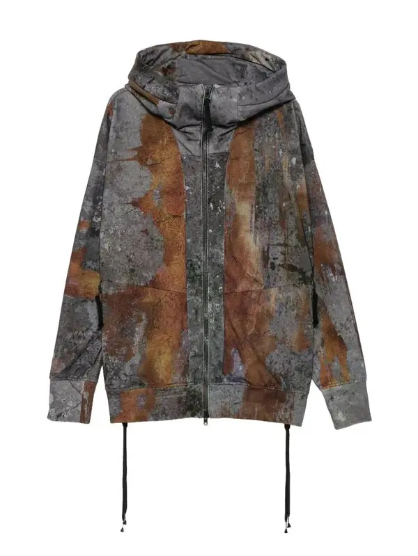 D HYGEN Graphic Print Zip-up Jacket - Grey