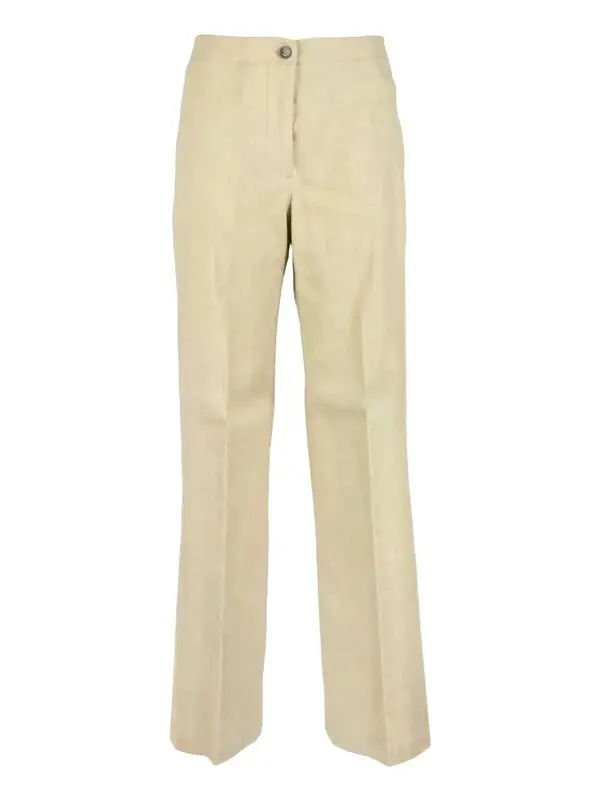 Seventy Elasticated-waistband Pressed-crease Trousers - Neutrals